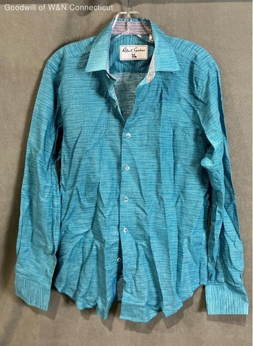 robert graham Mens Blue Basic Button-Up Size S Regular | eBay
