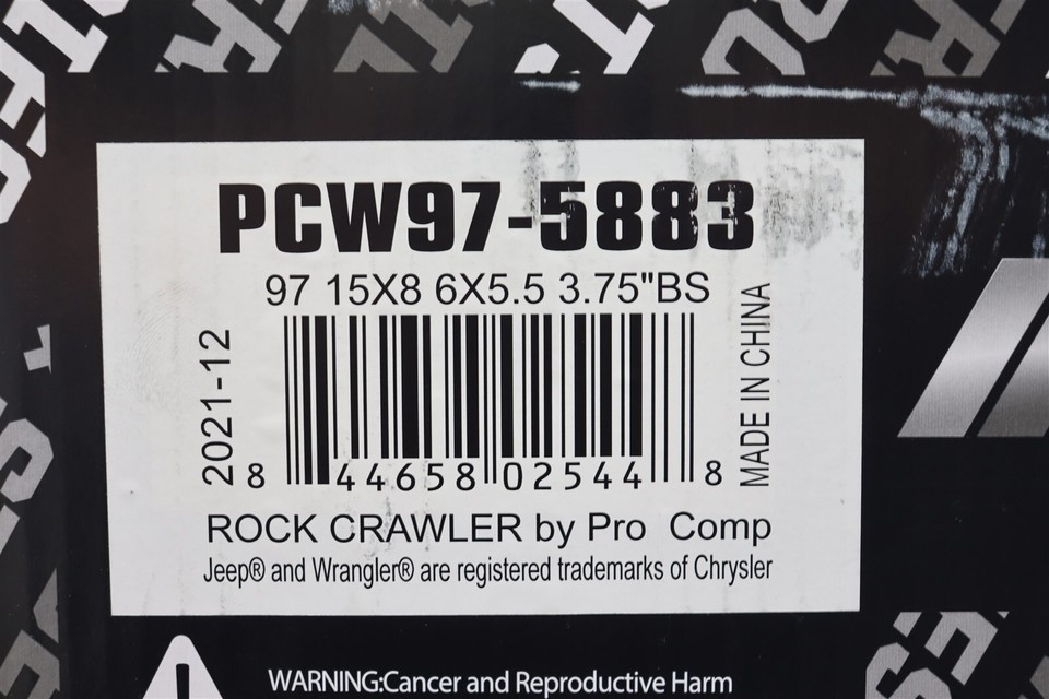 NEW Pro Comp 97 Series Rock Crawler 15"x8" Gloss Black Wheel 6x5.5" 97 ...
