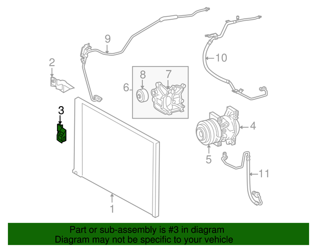 TOYOTA 8868804280 Genuine OEM Condenser Lower Bracket for sale online ...
