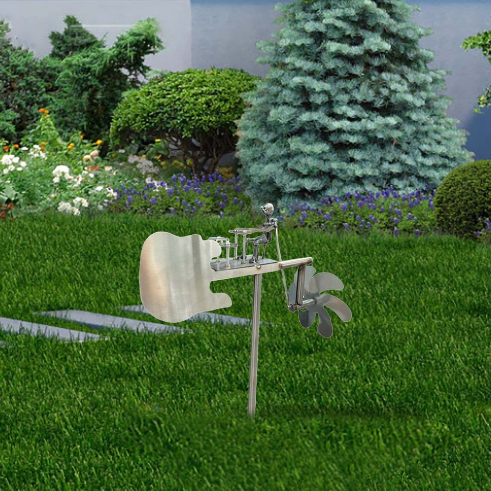 Drummer Windmill Garden Decoration,Stainless Steel Music Windmill ...