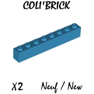 Lego 3008 - 2x Briques / Brick 1x8 - Bleu / Dark Azure - New Neuf | eBay
