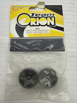 Vintage Team Orion 48031 Micro Aluminum Rear 5-Spoke Wheels HPI Micro ...