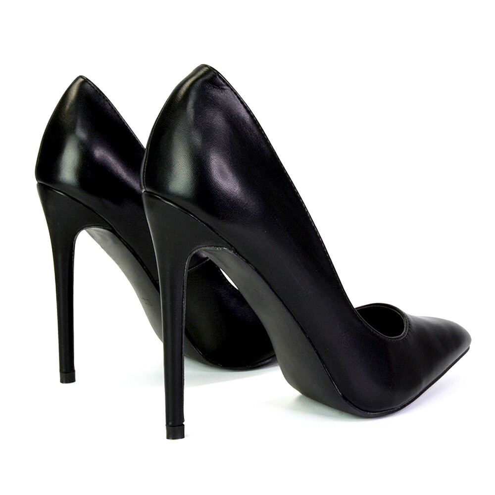 Womens High Heel Stiletto Pointed Ladies Party Clubbing Slip On Court ...
