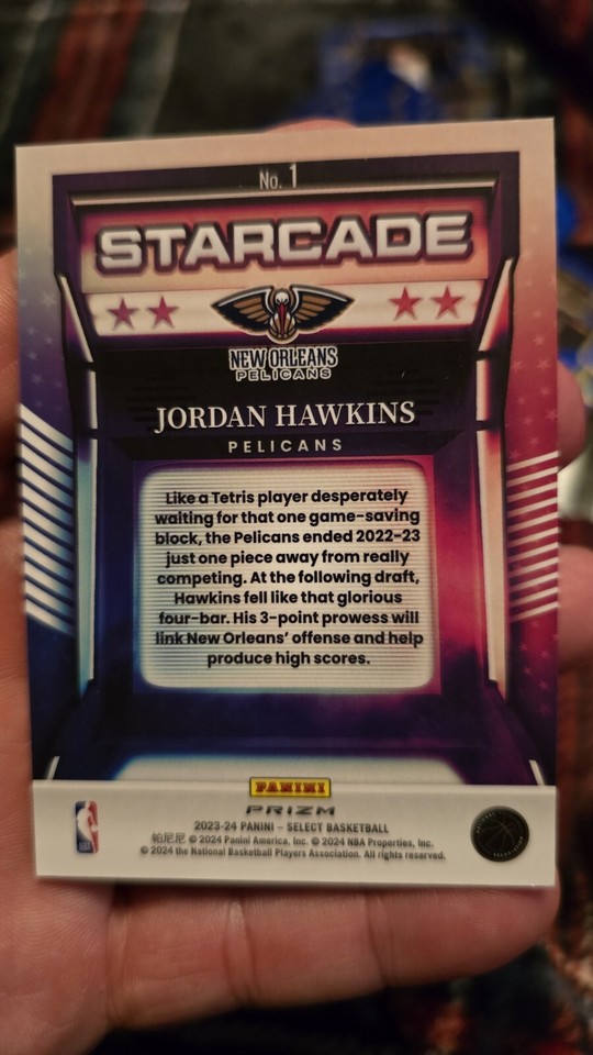 2023-24 Select Jordan Hawkins STARCADE SSP RC Pelicans #1 CASE HIT | eBay