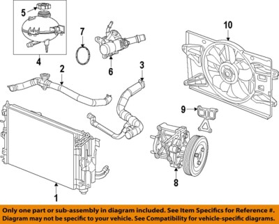 FIAT OEM 16-18 500X Cooling Radiator Components-Upper Hose 68246567AA ...