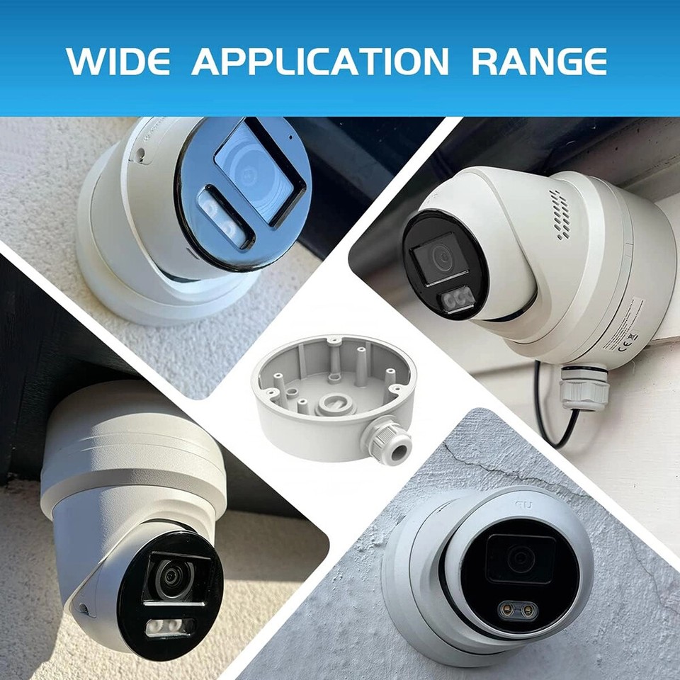 HIK Junction Box Mount Bracket White Fit ColorVu Turret Dome IP Cameras ...