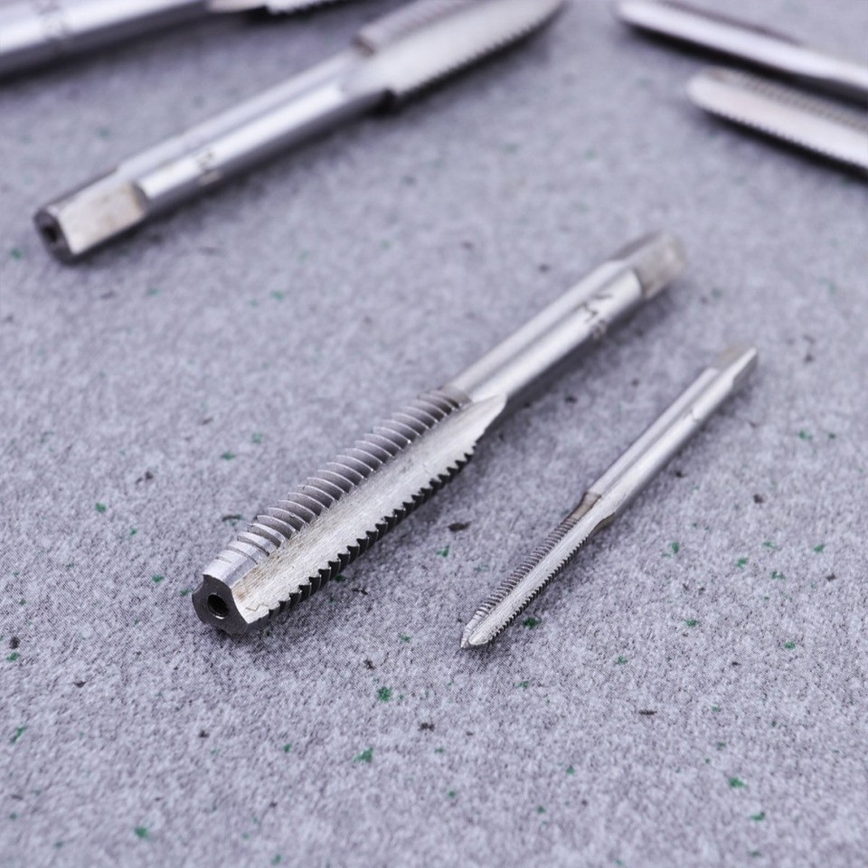 7Pcs Thread Screw Tap Set with Plug Drill DIY Metalworking Hand Tools ...
