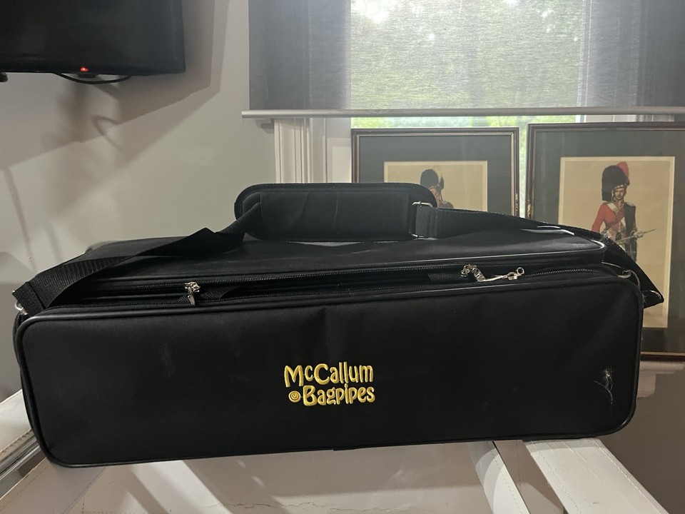 African Blackwood McCallum Polished Nickle Bagpipes and Case | eBay