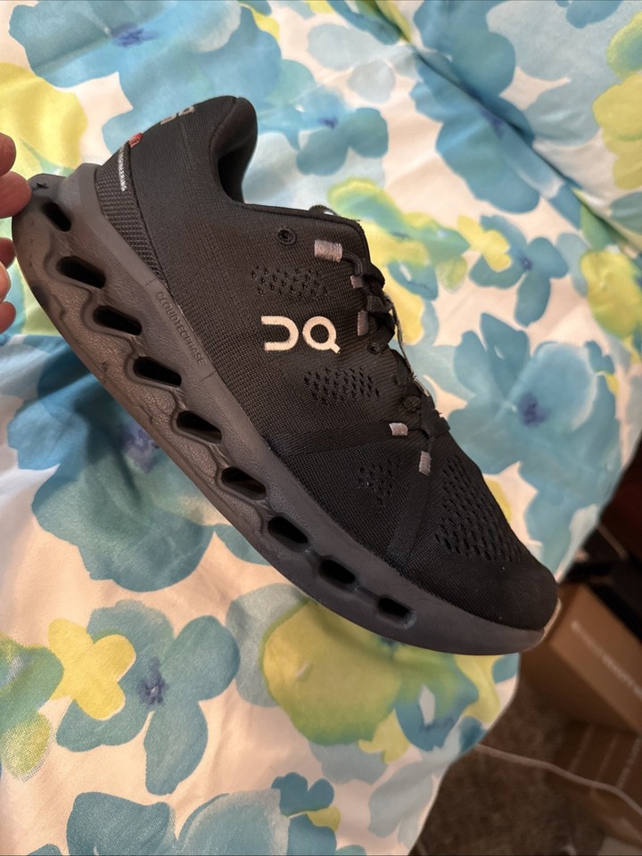 On Cloud Cloudsurfer Running Shoes Womens Size 9.5 Athletic Cushioned Gym Black | eBay