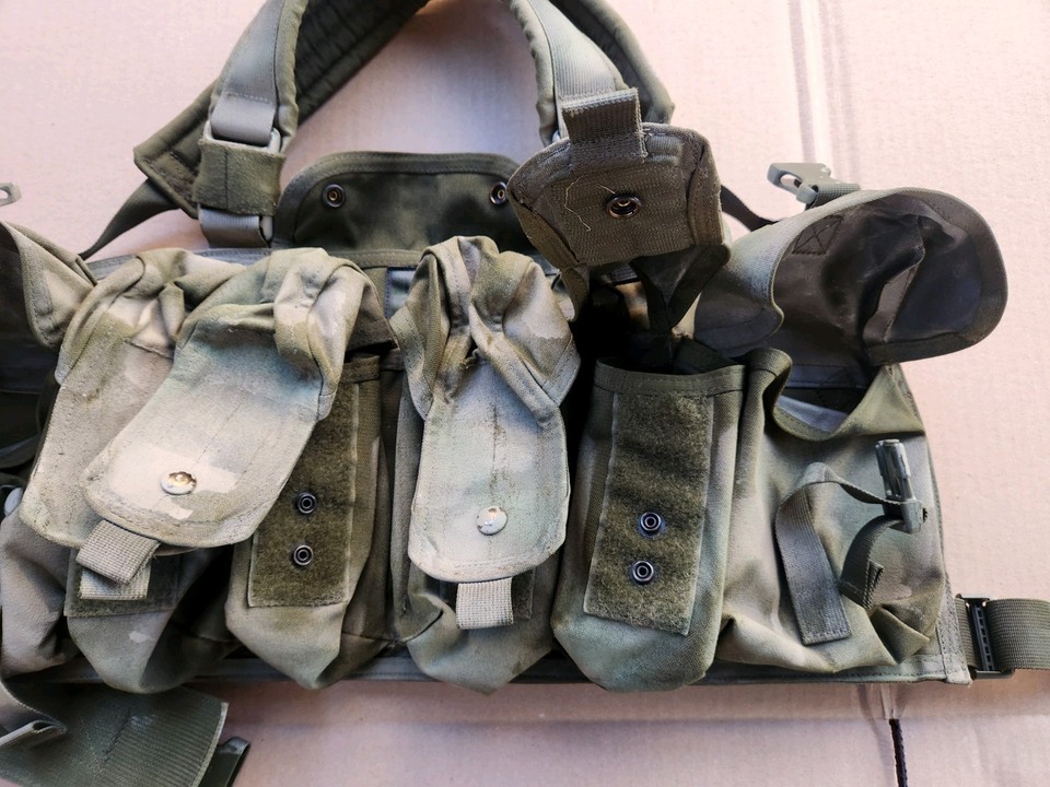 Oldschool Blackhawk! Commando Chest Rig OD Green Painted Modified SOF ...