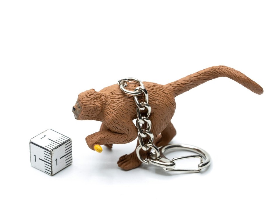 Capuchin Monkey Keychain Charm Key Ring Monkey Primate Braun Banana ...
