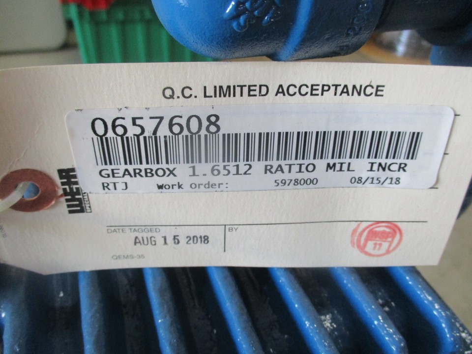 WEIR, ROTO-JET PUMP / 0657608 PUMP GEAR BOX MODEL, GEAR RATIO 1.6512 ...
