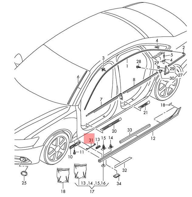 Genuine Trim Left X5 AUDI A6 Avant S6 Quattro A6l 4g0854729 for sale ...