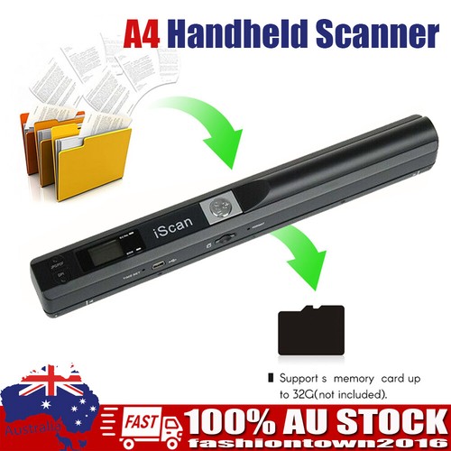900DPI Cordless Handyscan Portable Mobile Handheld A4 Photo & Document ...