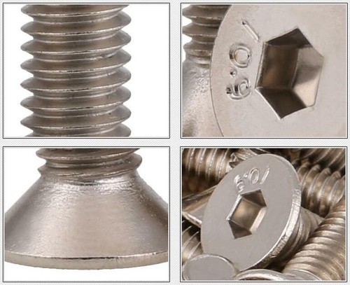 M4 M5 M6 M8 10.9 nickel-plated countersunk hexagon socket screws flat ...
