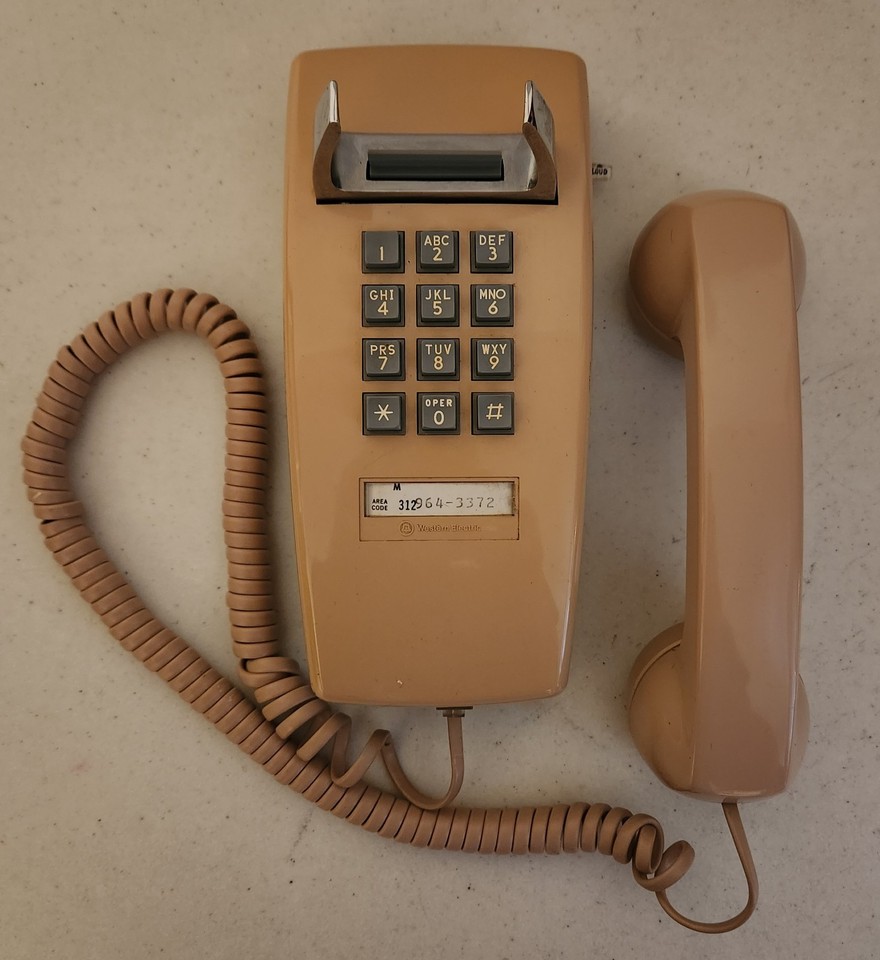 Western Electric Push Button Modular Wall Telephone. Tan/Beige 2554 ...