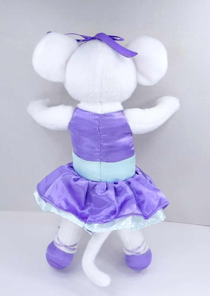 Angelina Ballerina 14" White Mouse Plush Purple Dress Posable 2005 Hit ...