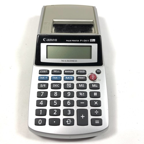 Canon Palm Printer P1-DH V, 12 Digit handheld Printing Calculator No AC ...
