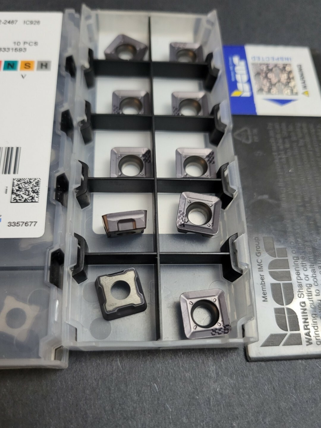 10pc ISCAR QPMT 1004 .. Grade IC928 Inserts Quad 2000 Milling Slotting ...