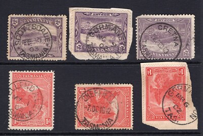Tasmania 6 more common postmarks on 1d & 2d pictorials | eBay Australia