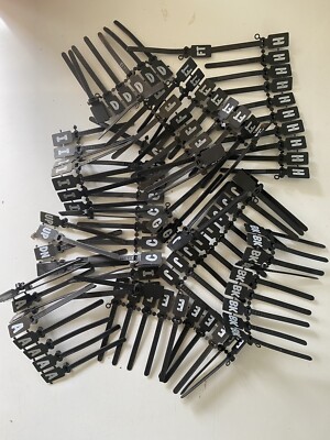 Assorted Black Lettered Cable Ties Zip Ties - Zip Ties With Letters | eBay