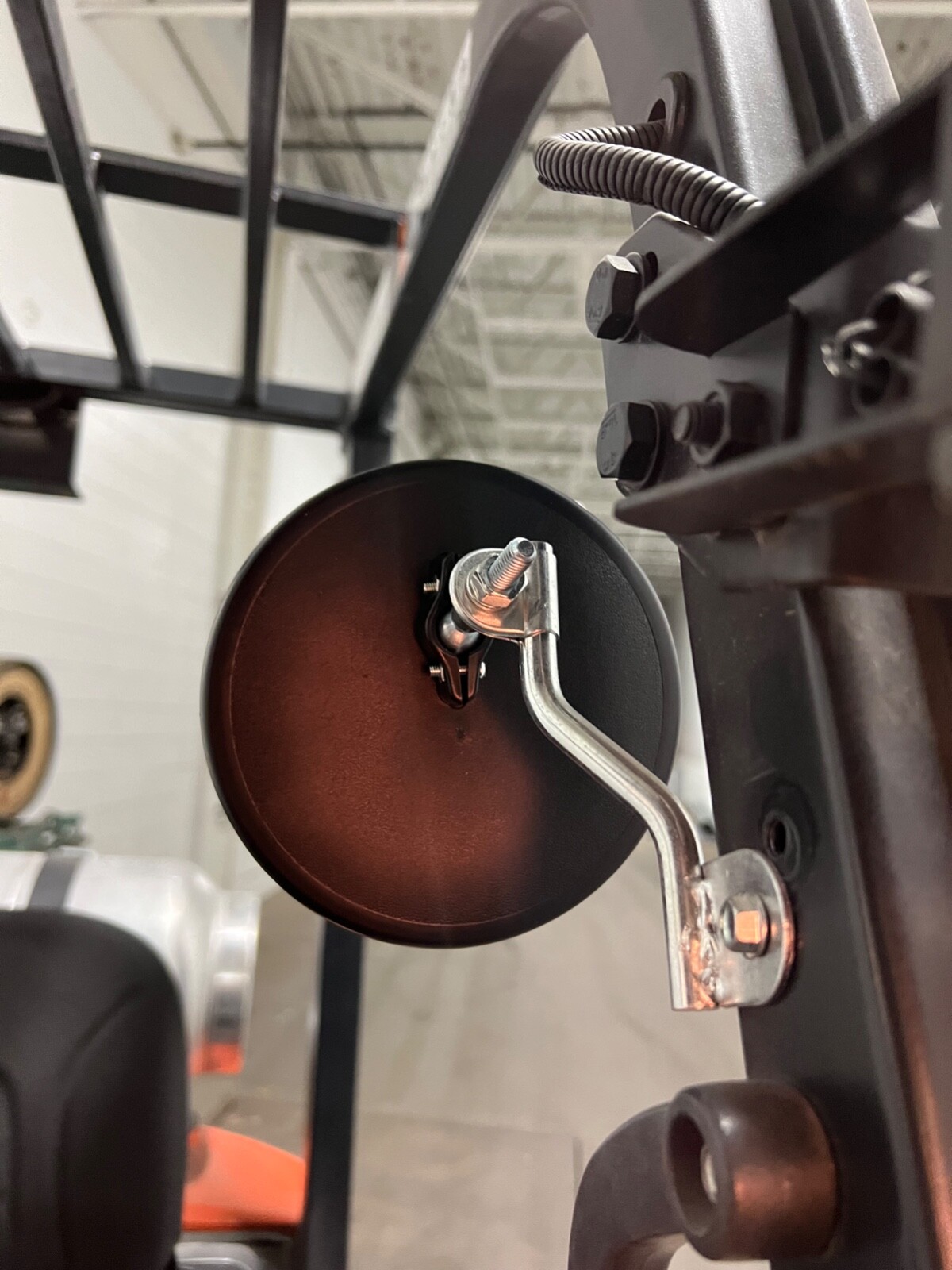 Universal Rear or Side View Mirror, 6" Round Spot, for Forklifts w ...