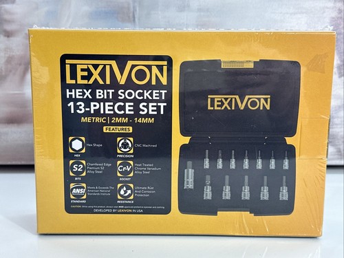 LEXIVON HEX Bit Socket Set, Premium S2 Alloy Steel | 13-Piece Metric ...