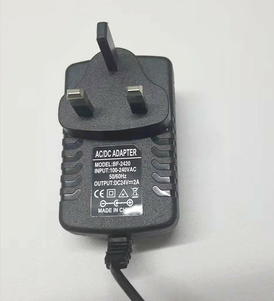 24V 2A Power Supply Unit With UK Plug, AC To DC Adapter Converter, DC ...