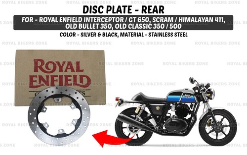 Royal Enfield Disc Plate "Rear Interceptor/ Gt650/Old Bullet 350 ...