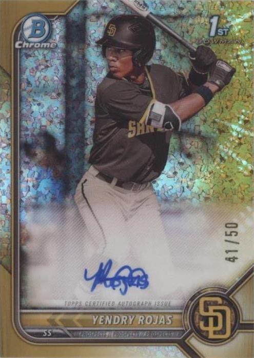 2022 Bowman Chrome - Prospect Autographs Yendry Rojas #CPA-YR Gold Mini ...