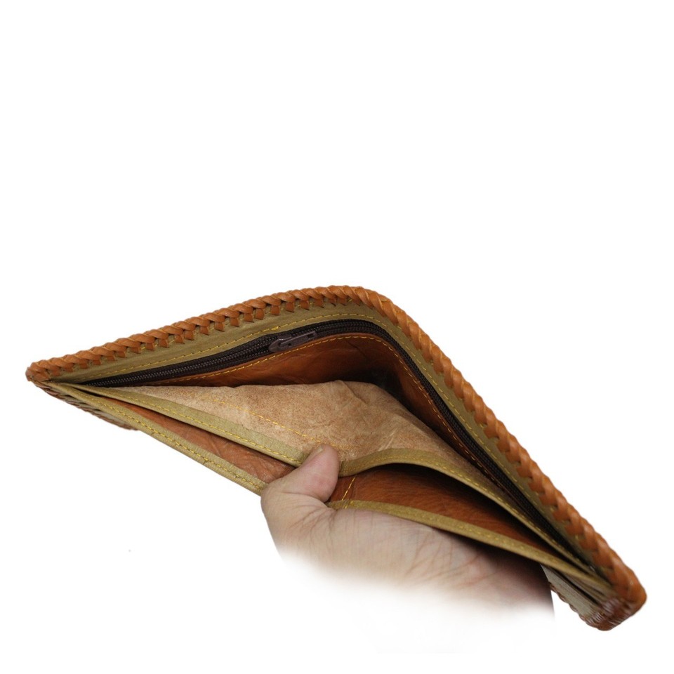 Real And Handmade Chicken Legs Leather Skin Brown Bifold Wallet Men's ...