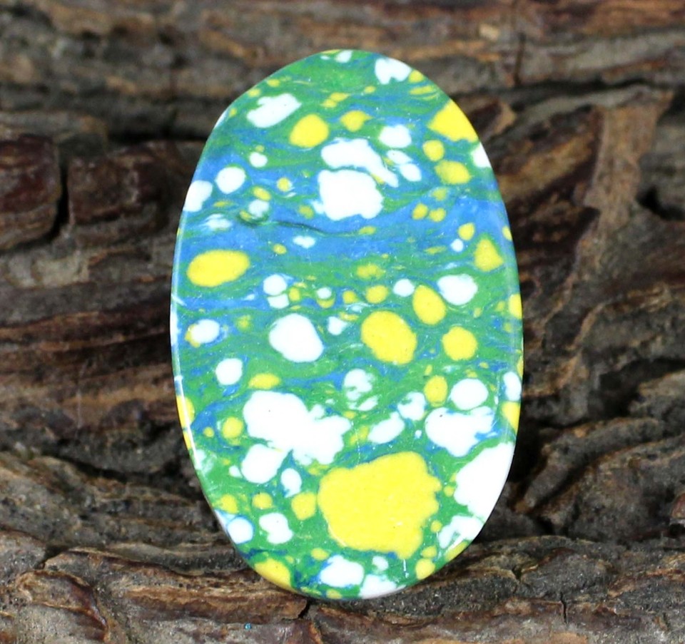 Natural Multi-Color Turquoise 17.35 Carat Oval Gemstone T9669 ...