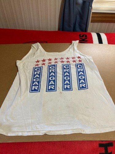 VINTAGE ORIGINAL 1972 NHRA NATIONALS CRAGAR DRAG RACING TANK TOP MEDIUM ...