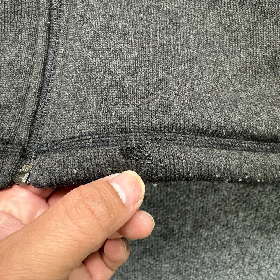 The North Face Hooded Jacket Men's Size M Dark Gray Fleece Lined ...