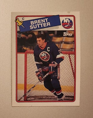 BRENT SUTTER 1988-89 TOPPS #7 ISLANDERS CARD | eBay