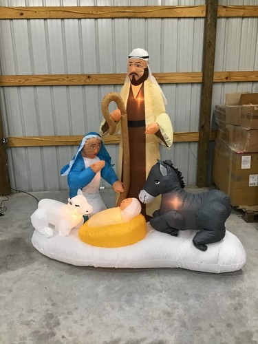 7ft Gemmy Airblown Inflatable Prototype Christmas Nativity Scene ...