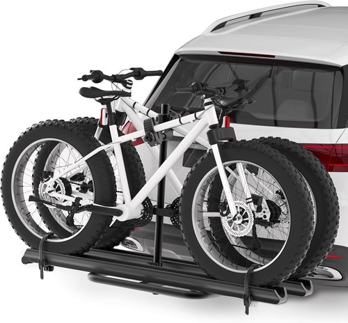 2 EBike Rack With Ramp, 2" Hitch Mounted Carrier Bike Racks Platform ...