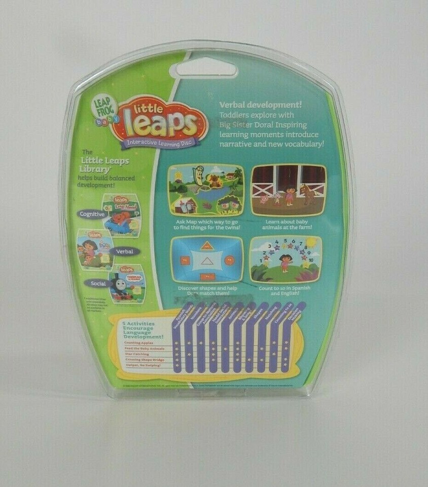 New Leap Frog Baby Little Leaps Nick Jr. Dora the Explorer Discovering ...