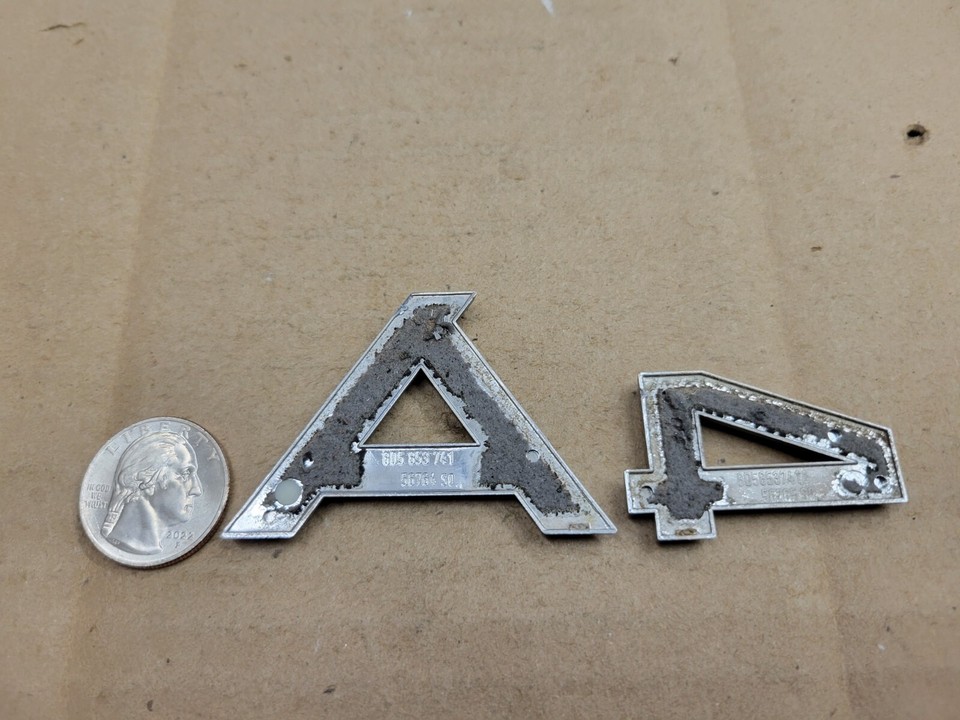 Audi OEM A4 Rear Individual Letter Lettering Emblem Badge Logo ...