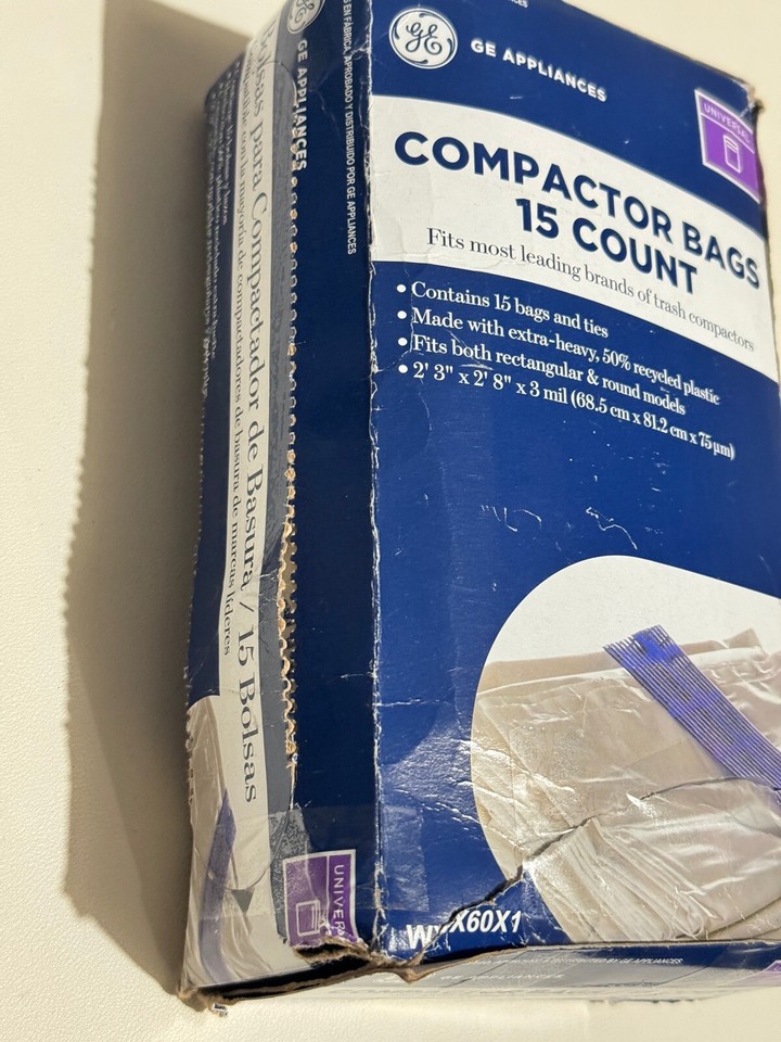 Genuine OEM GE Trash Compactor Bags WX60X1 15 Count | eBay