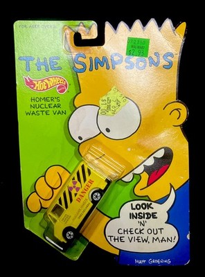 Hot Wheels 1990 Simpsons Homer's Nuclear Waste Van yellow WBW's | eBay