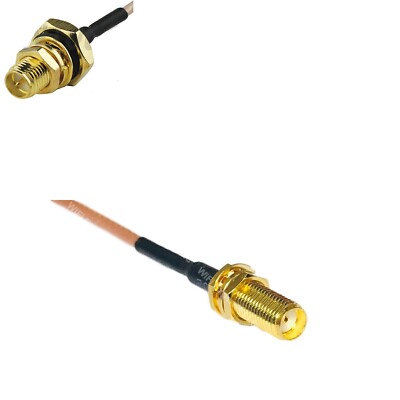 RG316 RP-SMA Female O-Ring to SMA Female Long RF Cable Rapid-SHIP LOT ...
