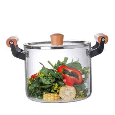 High Borosilicate Heat Resistant Glass Cooking Pot Non Stick Great For ...