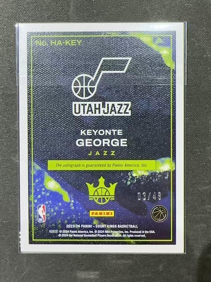2023-24 Court Kings Keyonte George RC Rookie Heir Apparent Auto 3/49 ...
