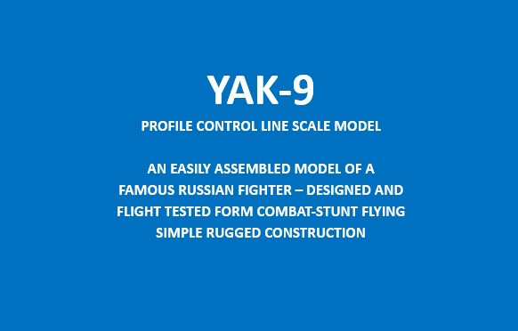 Model of the Sterling Yak-9 Profile Control Line .19 to .35 Short Kit ...