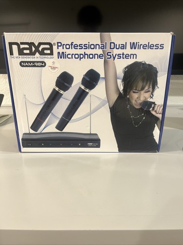 Naxa NAM-984 Dual Handheld Wireless Microphone Starter Kit with ...