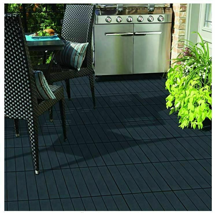 Rubber Interlocking Deck Tiles Artificial Grass Decking Deck Tiles