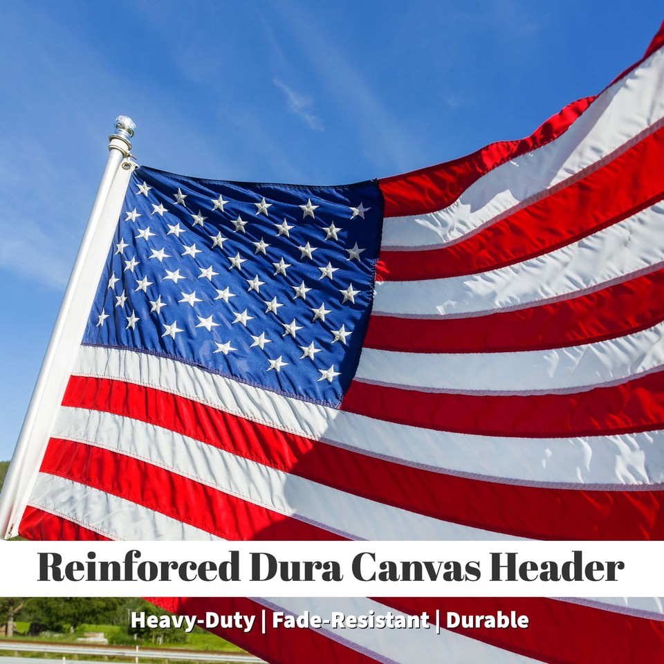 USA American Flag 6' x 10' Feet Embroidered Outdoor Heavy Duty Flags ...