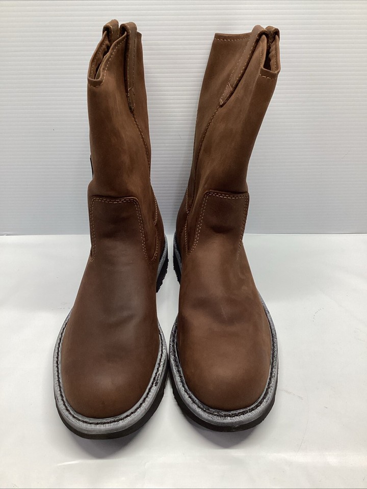 Wolverine Men's Wellington Leather Work Boots Dark Brown W04727 Size ...