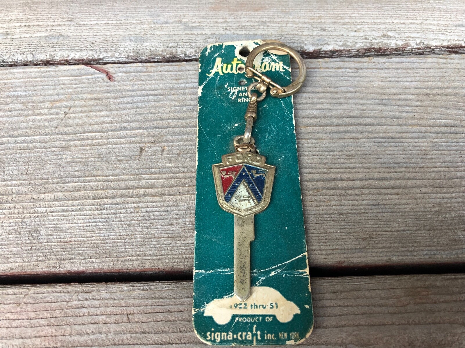 VTG Auto Crest Key Autogram Signa Craft FORD 1932 - 51 MOC | eBay